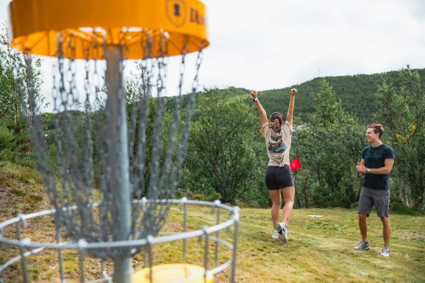Frisbeegolf i Geilo Sommerpark ved Vestlia Resort - 9 hulls bane